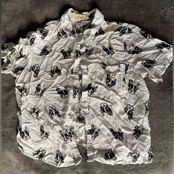 Love Notes | Tops | Love Notes Button Down With Simple French Bulldog ...